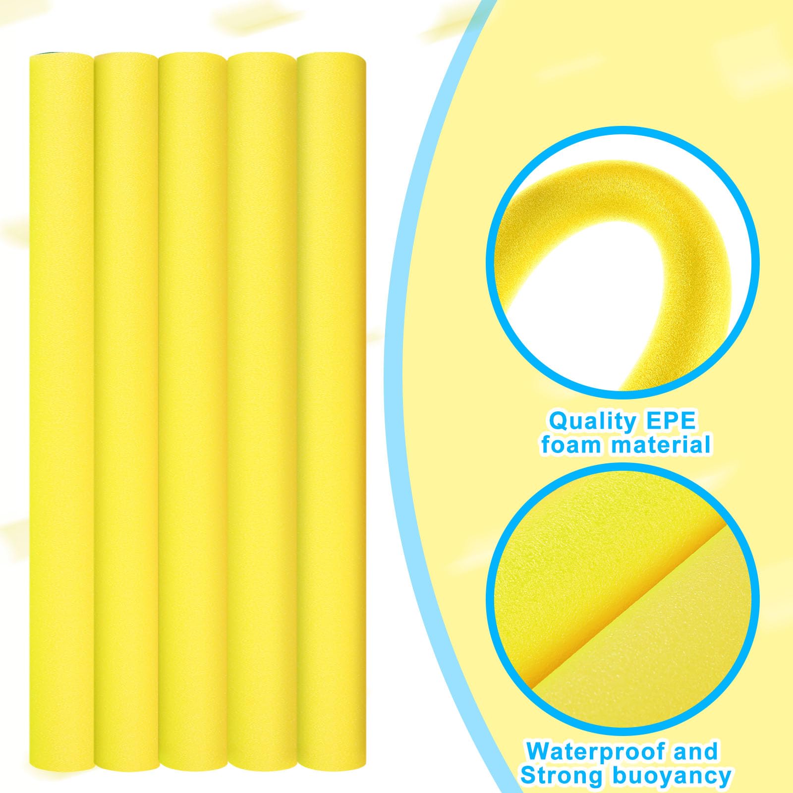 Snapklik.com : Hanaive 6 Pack Pool Noodles Swimming Floating Foam Tube ...