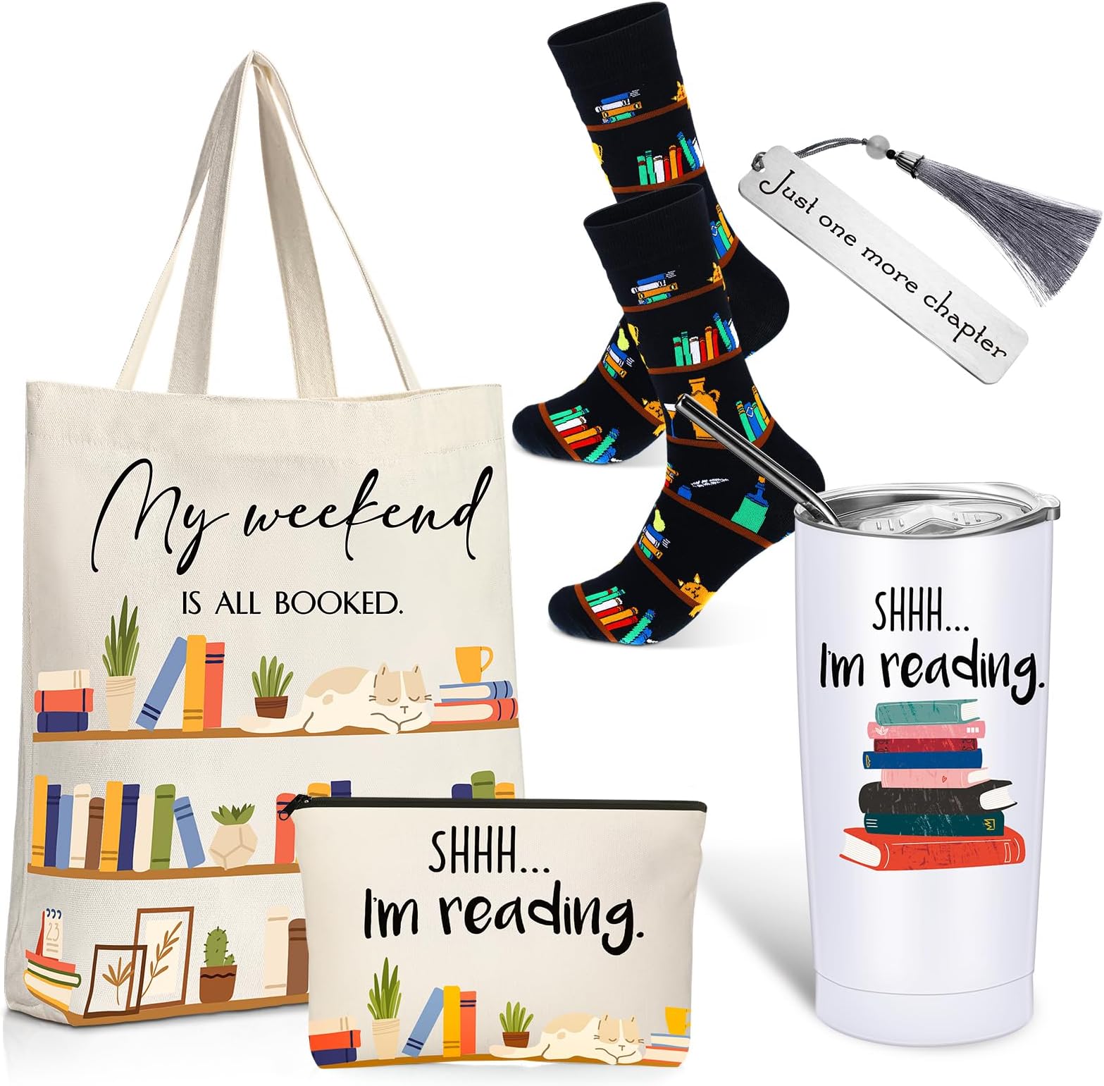 Amazon.com: Bookish Book Lovers Gifts Readers - 7pcs Reading ...