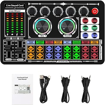 Tongdejing Sound Effects Board, Voice Changer Audio Mixer Live Sound ...