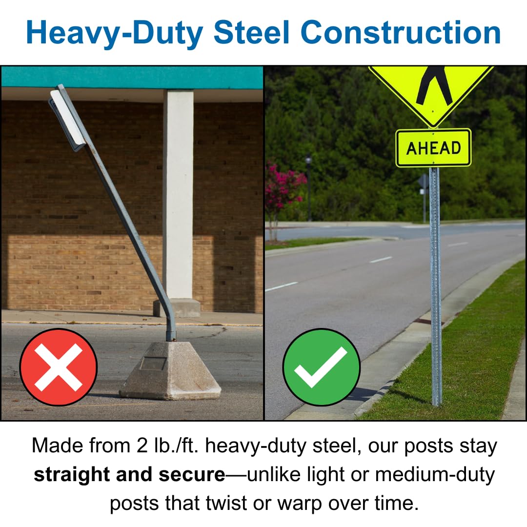 Snapklik.com : 8 Foot Long Pre Drilled Sign Posts For Outside Use ...