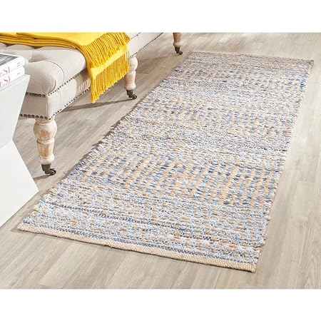 Amazon.com: SAFAVIEH Cape Cod Collection 2'3" x 6' Natural / Blue ...