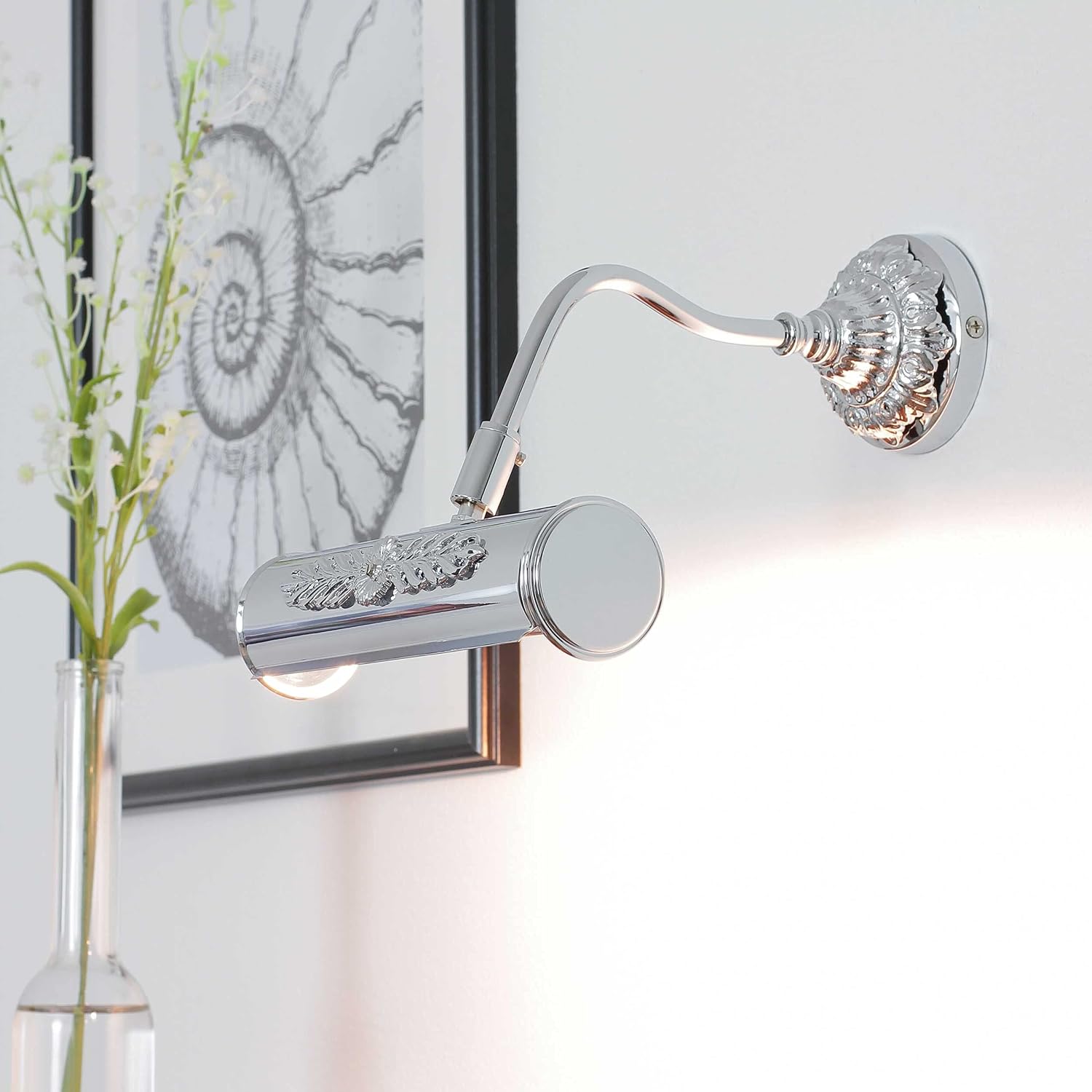 Licht-Erlebnisse Exklusive Bilderleuchte 20cm in glänzendem Chrom ...