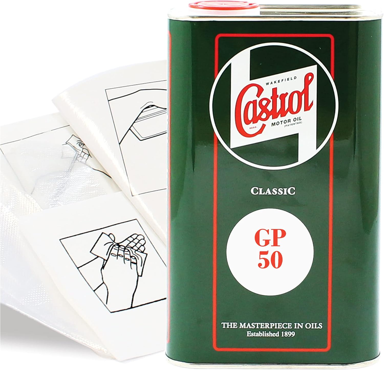 Castrol Classic GP50 Low Detergent SAE 50 Monograde Engine Oil - Top Up ...