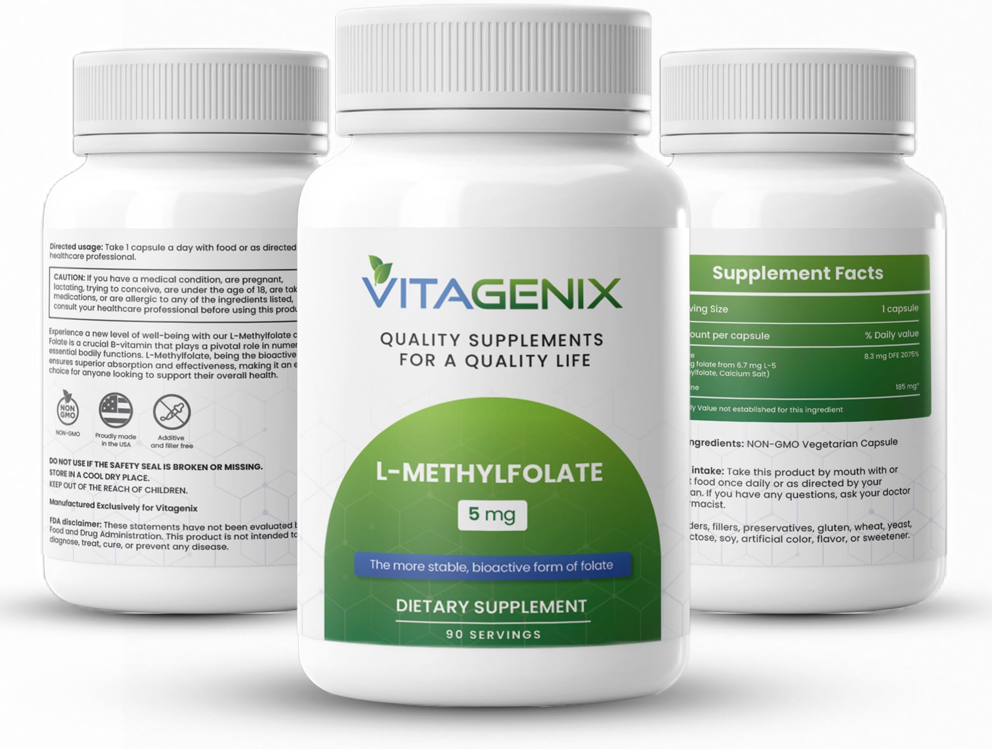 Amazon.com: VITAGENIX L-Methylfolate - Optimized & Highly Bioactive ...