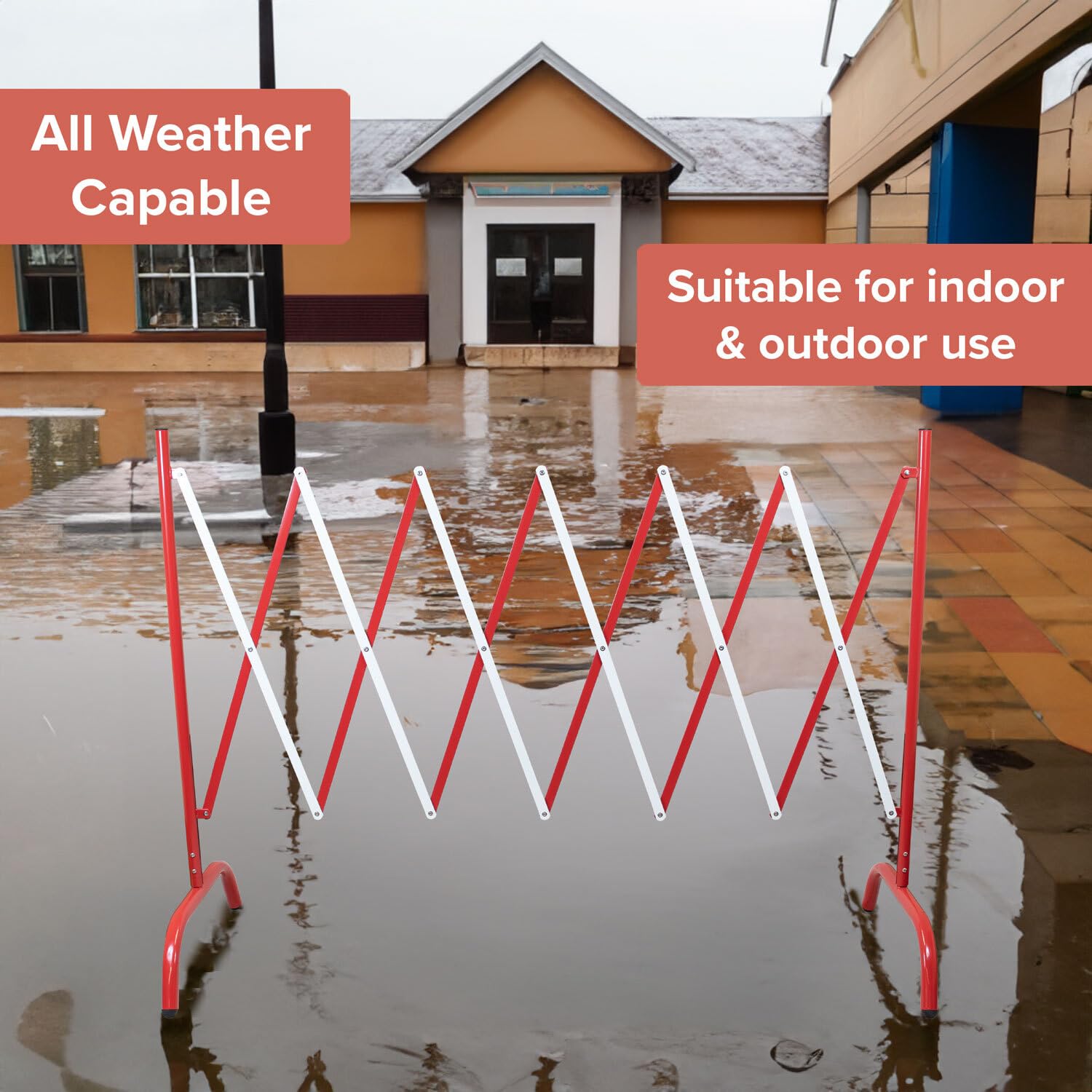 Snapklik.com : 10 Feet Extendable Safety Barrier - Red/White Fence Gate ...