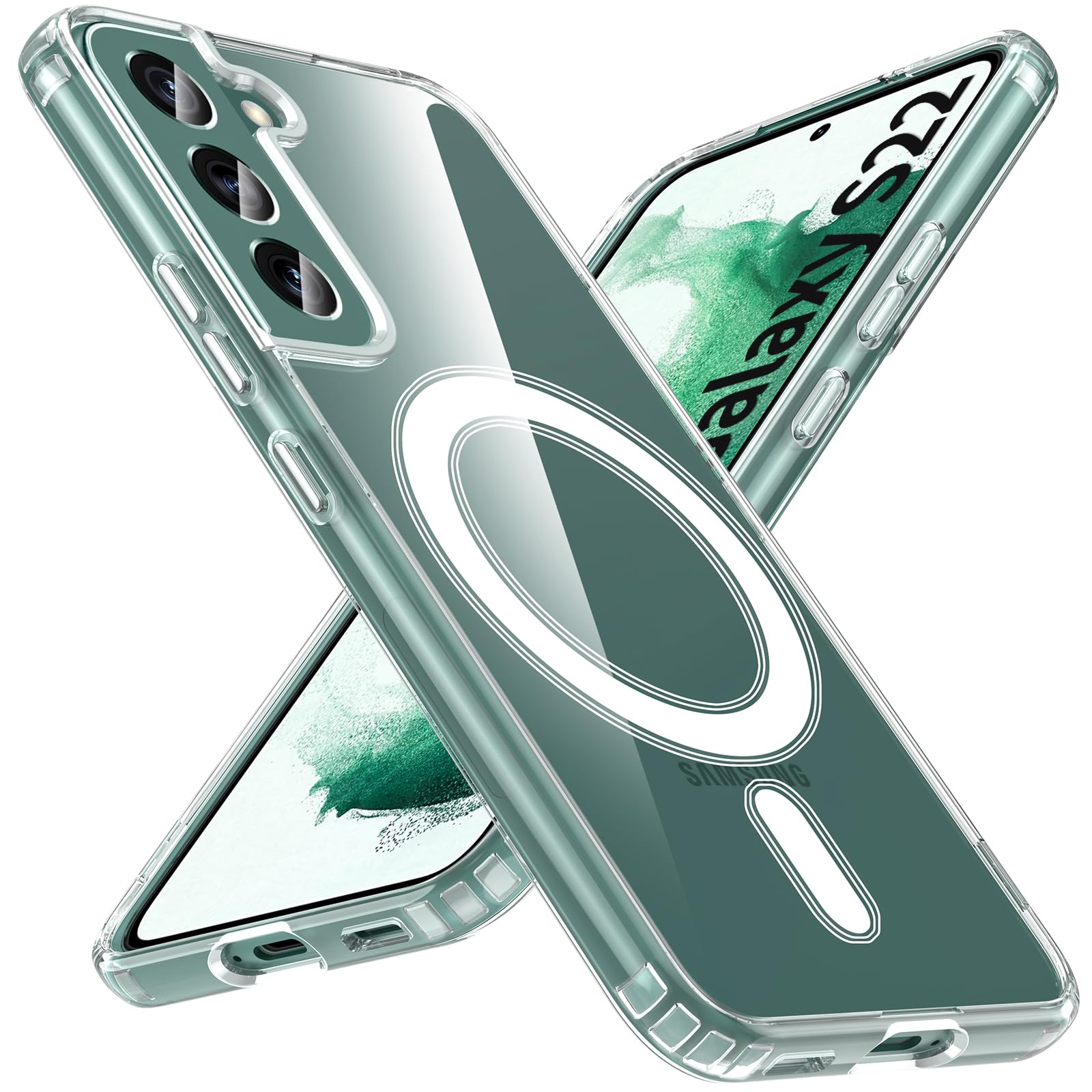 Amazon.com: Hensinple for Samsung Galaxy S22 Case,Compatible with ...