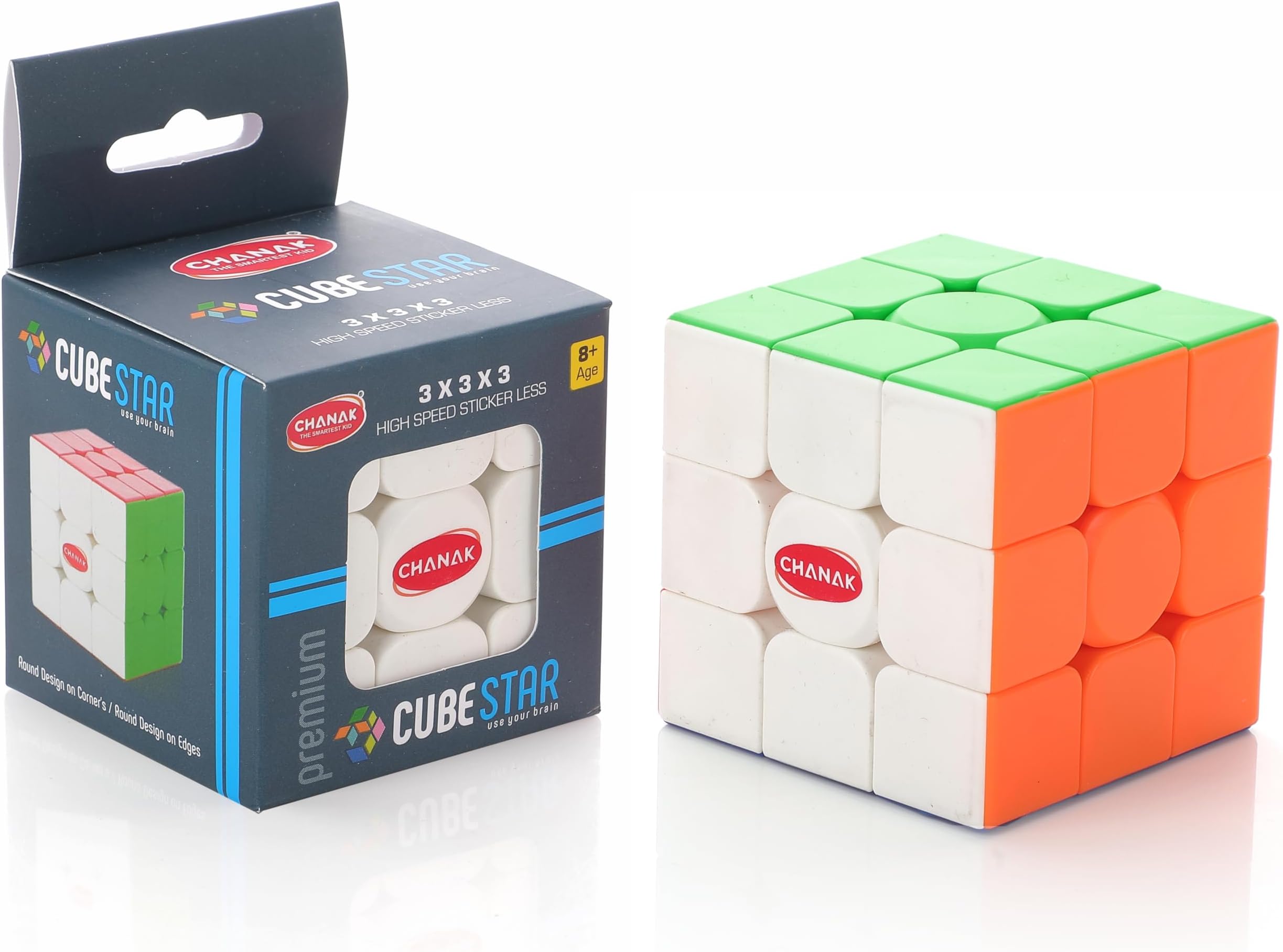 Chanak 3x3 Cube for Kids, Speed Cube Puzzle for Kids & Adults ...