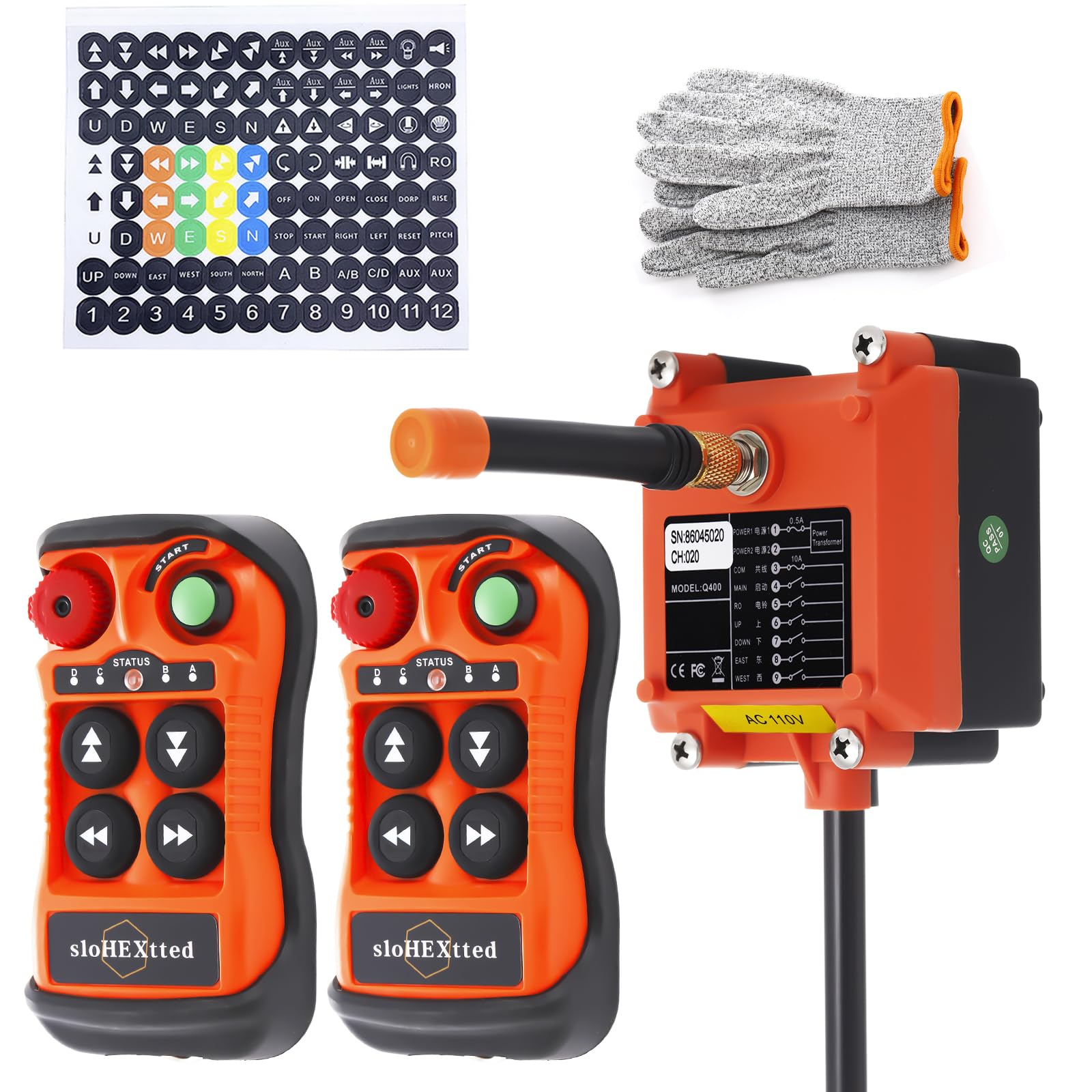 Amazon.com: 4 Button Wireless Crane Remote Control 12V 24V Radio Dule ...