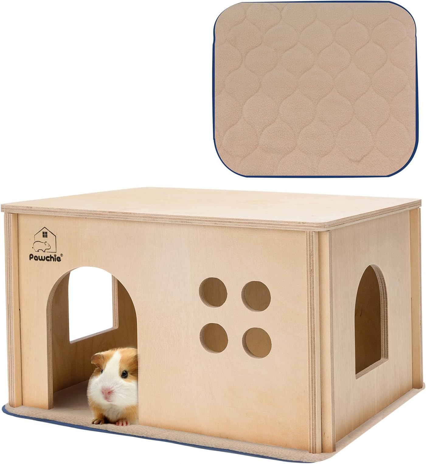 Pet Ting Natural Living Corner House For Small Animals Real Wood Mouse ...