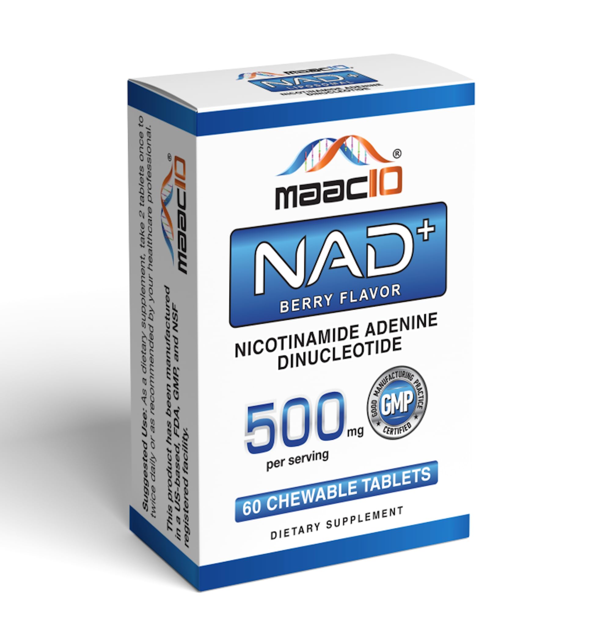 Snapklik.com : Chewable NAD+ Great Tasting Sugar-Free Tablets 500mg ...