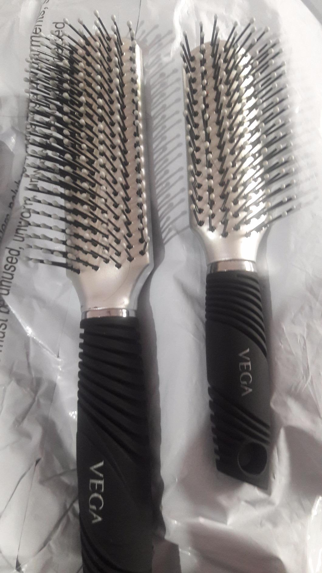 Buy Vega Hair Brush Set- Flat & Round (India's No.1* Hair Brush Brand ...