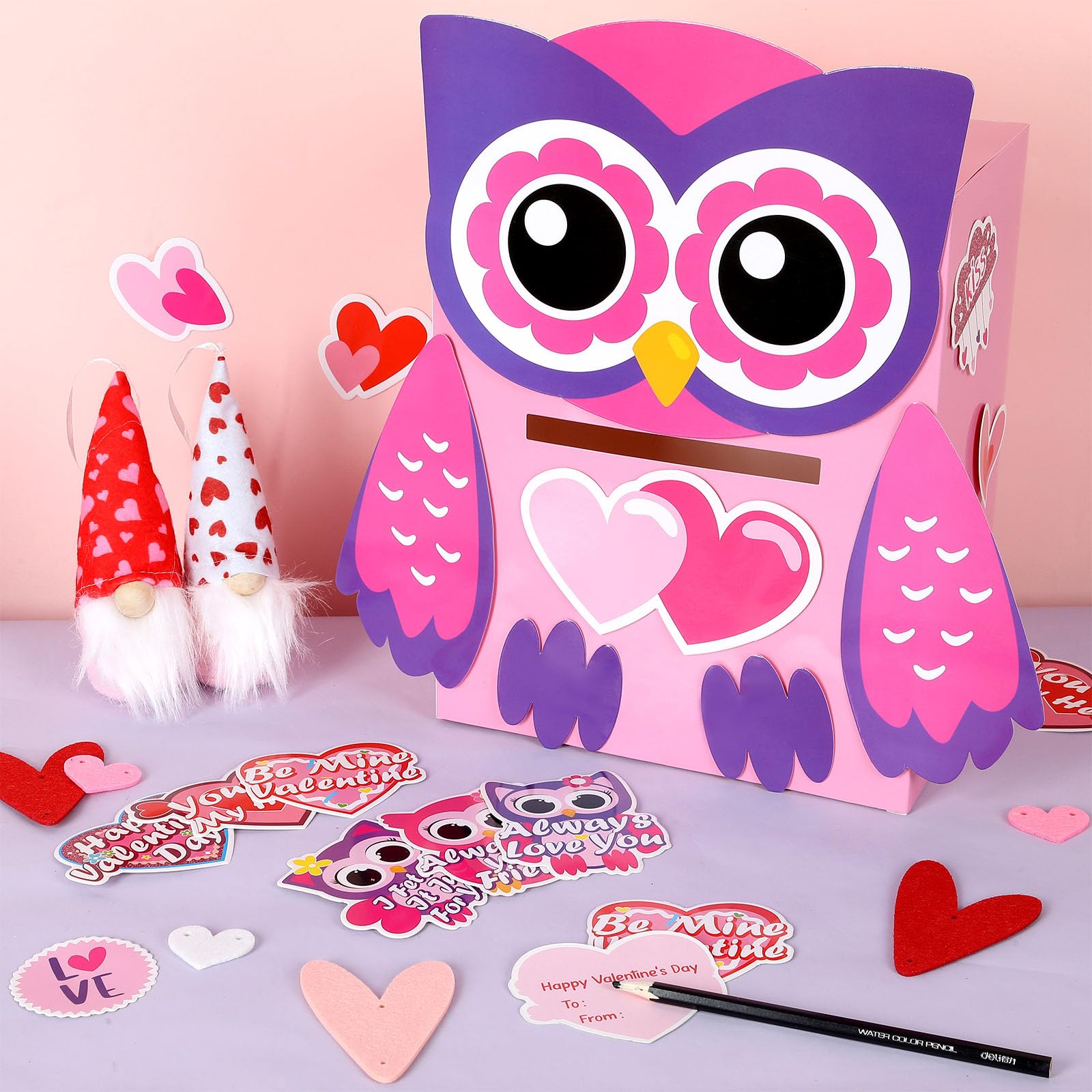 Owl Valentines Printable Party Invitations