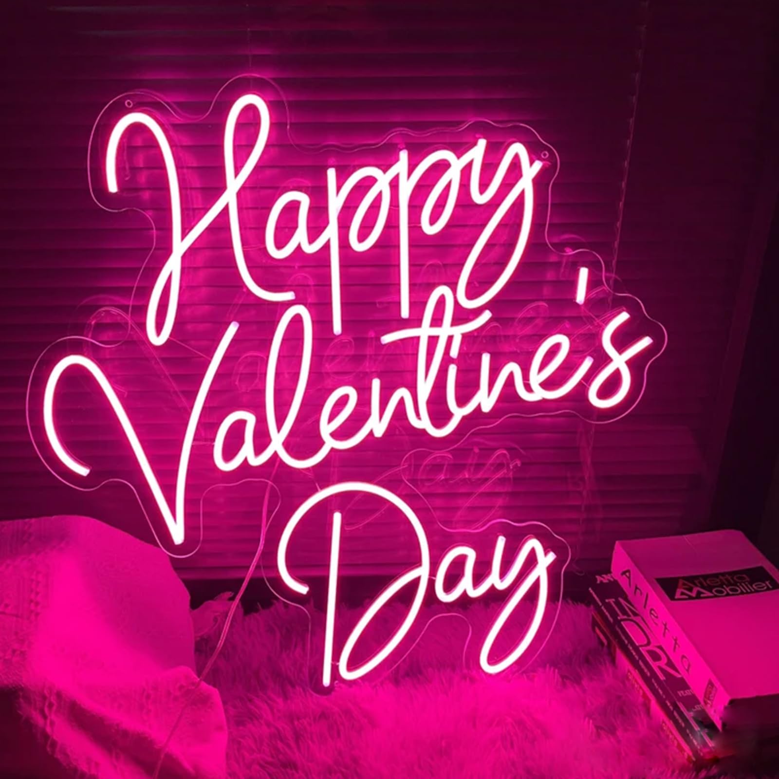 Amazon.com : Happy Valentine's Neon Sign Dimmable 18 inches Led ...