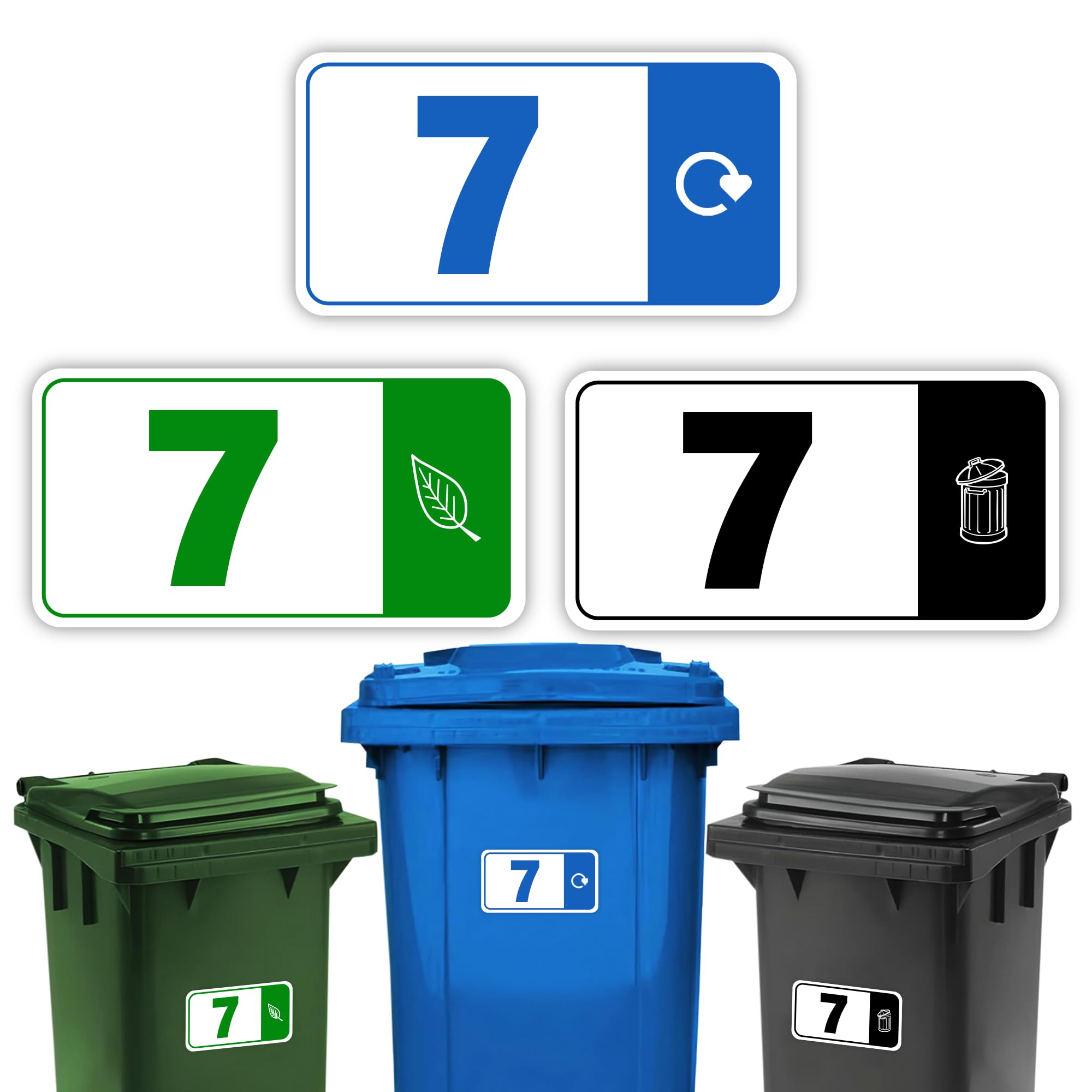 3 x Bin Numbers for Wheelie Bins, 1-99 Bin Icon Design Wheelie Bin ...
