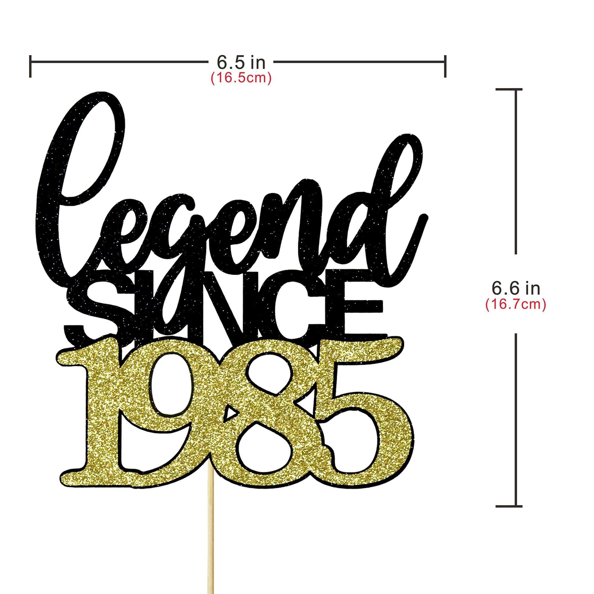 40th Party Decorations Awesome Since 1985 Cake Topper - Black & Gold ...