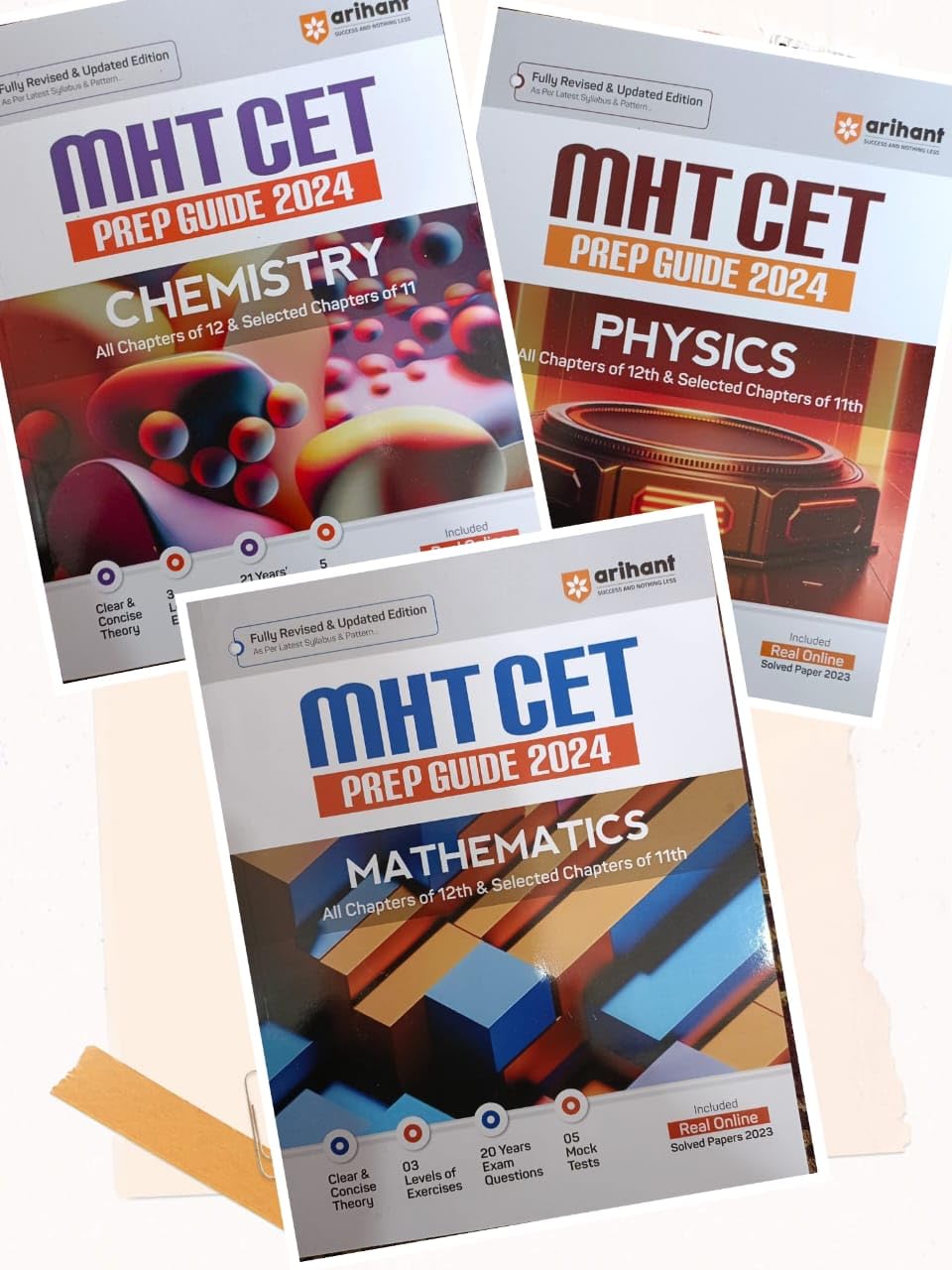 MHT CET PREP GUIDE 2024 PHYSICS, CHEMISTRY , MATHEMATICS : arihant ...