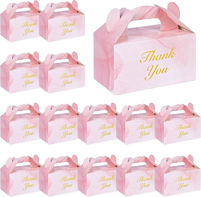 Amazon.com: VGOODALL 16PCS Party Favor Boxes, Mini Pink Marbleized Gift ...