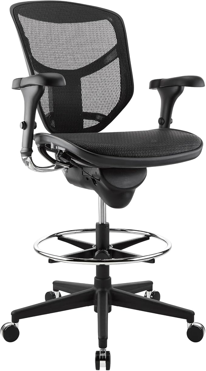 Workpro Quantum 9000 Series Ergonomic Mid Back Mesh Mesh Chair Black