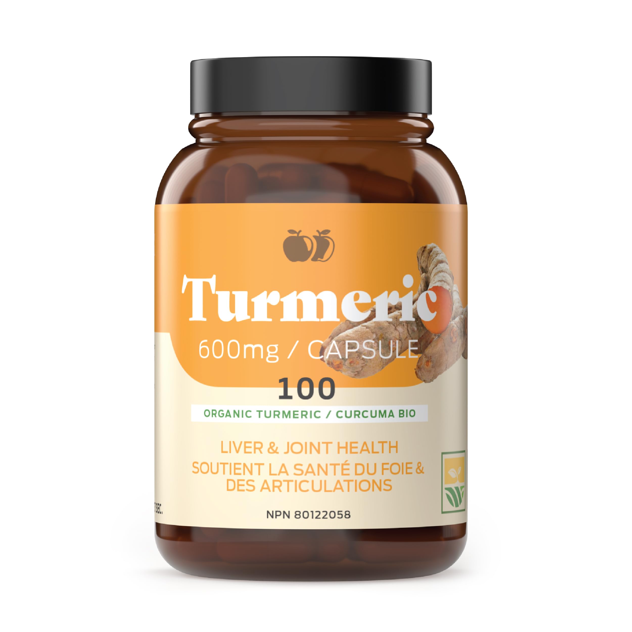 Organic Turmeric Capsules - Raw & Pure Curcumin Root Powder Supplement ...