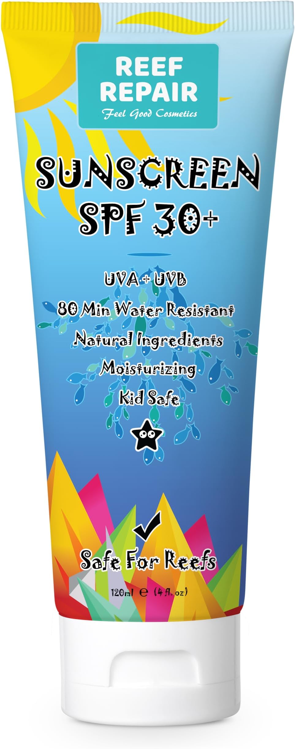 Amazon.com: Reef Safe Sunscreen SPF 30+ All Natural, Water Resistant ...