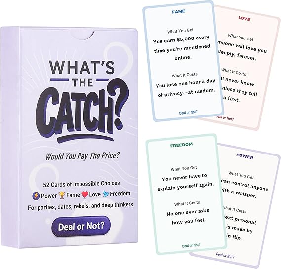 Amazon.com: Family Deep Conversation Cards Game - 52 What's The Catch ...