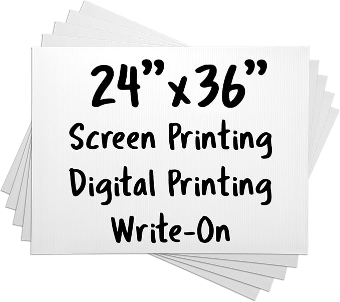 Amazon.com: Bundle of Extra Large Blank White Yard or Lawn Sign Boards ...