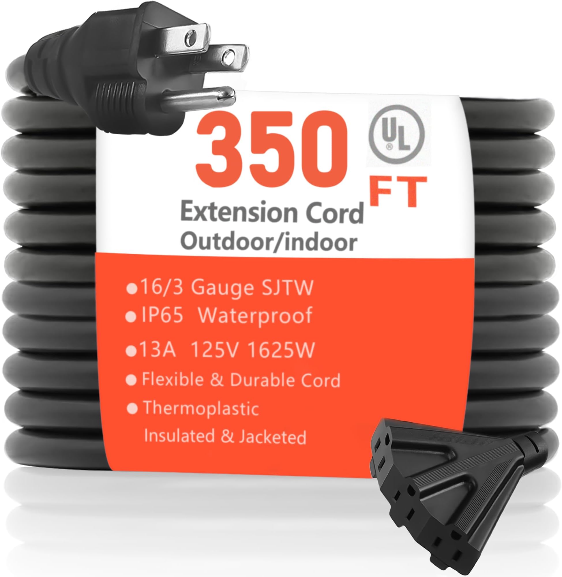 Amazon.com: 350 Ft Outdoor/Indoor Extension Cords Waterproof-Flexible ...