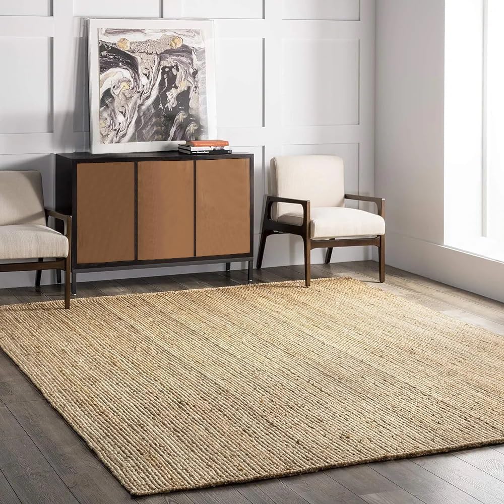 Amazon.com: GRUHUM Jute Area Rug 5x8 Feet Rectangle Natural Fiber Boho ...