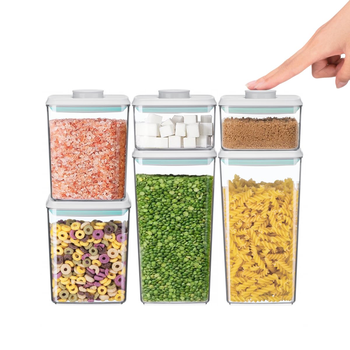 Amazon.com: Haivebo Airtight Food Container Sets Pop Sealable Food ...