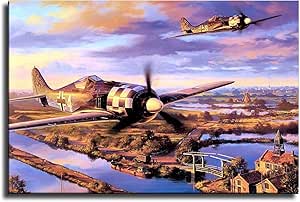Amazon.com: Fw 190 Focke-Wulf Luftwaffe Poster Canvas Painting Wall ...