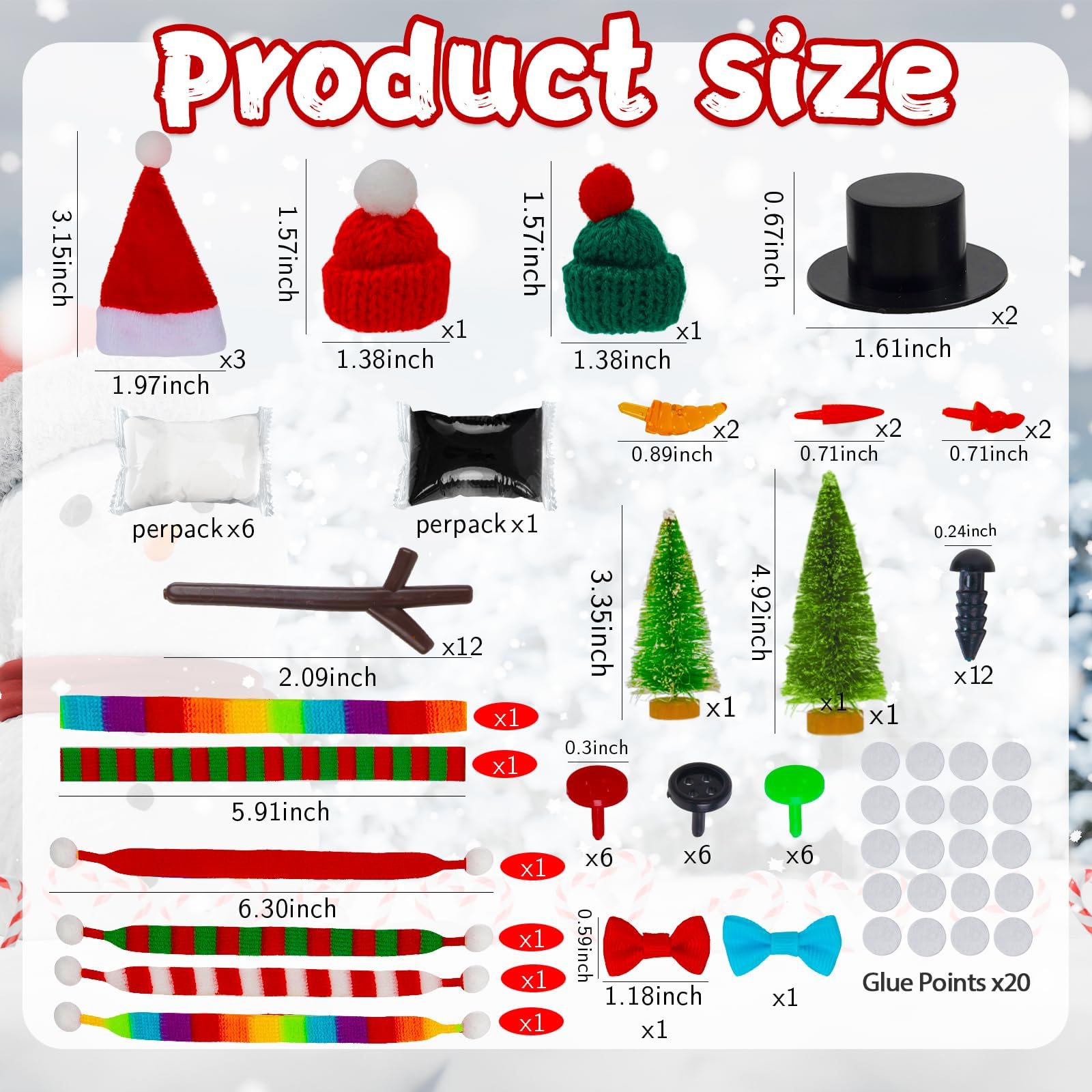 Snapklik.com : 6 Pack Christmas Snowman Crafts For Kids Toddlers Build ...