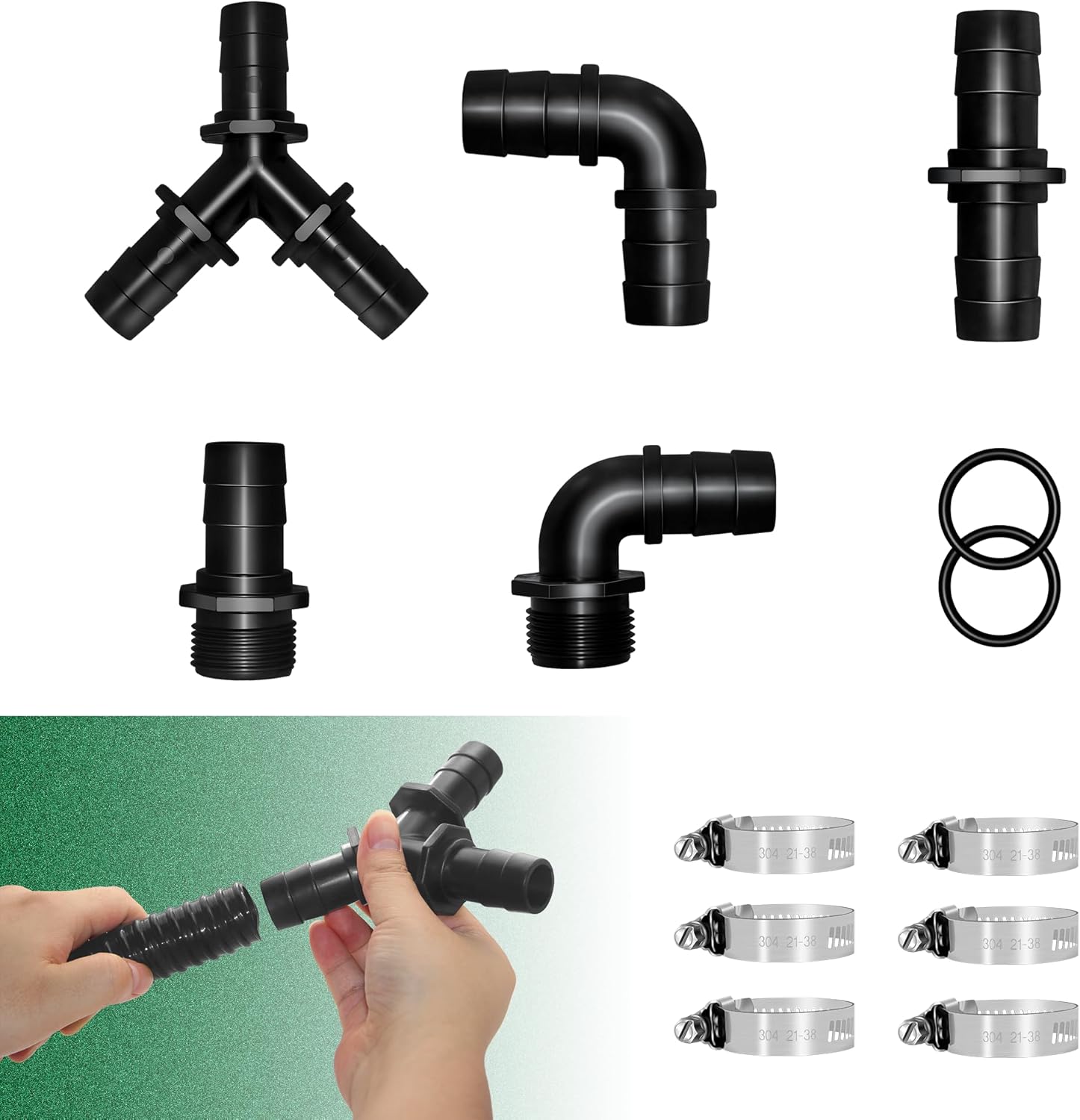 LONGRUNNEW 3-Way Y Fitting, Fits 1 in. ID Hose, 1 Inch Pump Check Line ...