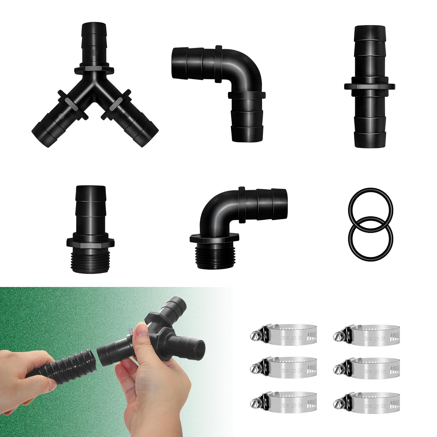 LONGRUNNEW 3-Way Y Fitting, Fits 1 in. ID Hose, 1 Inch Pump Check Line ...