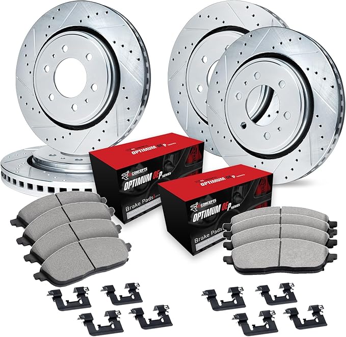 Amazon.com: R1 Concepts Front Rear Brakes and Rotors Kit |Front Rear Brake Pads| Brake Rotors ...