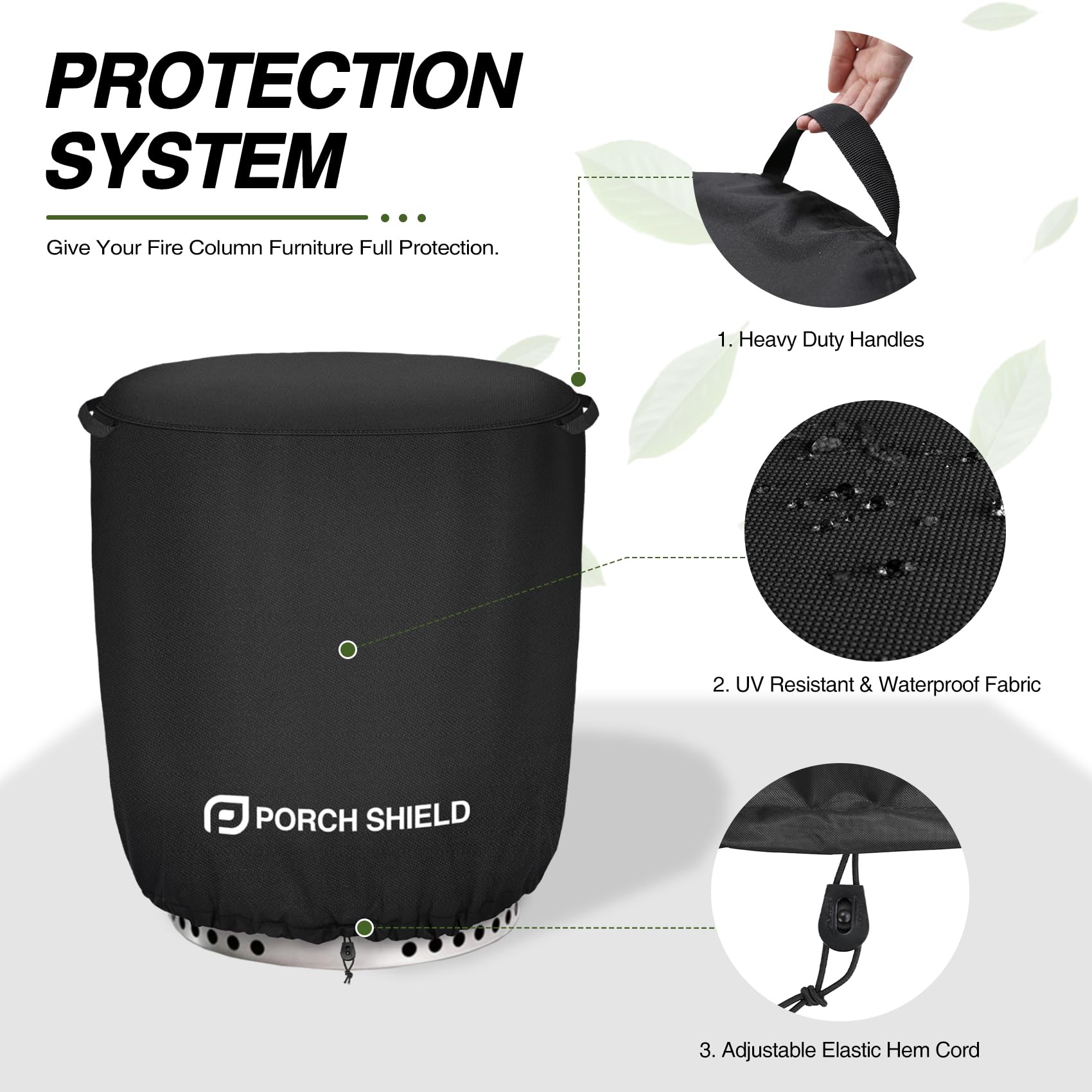 Snapklik.com : Fade Resistant Round Patio Fire Column Cover 24 Inch ...