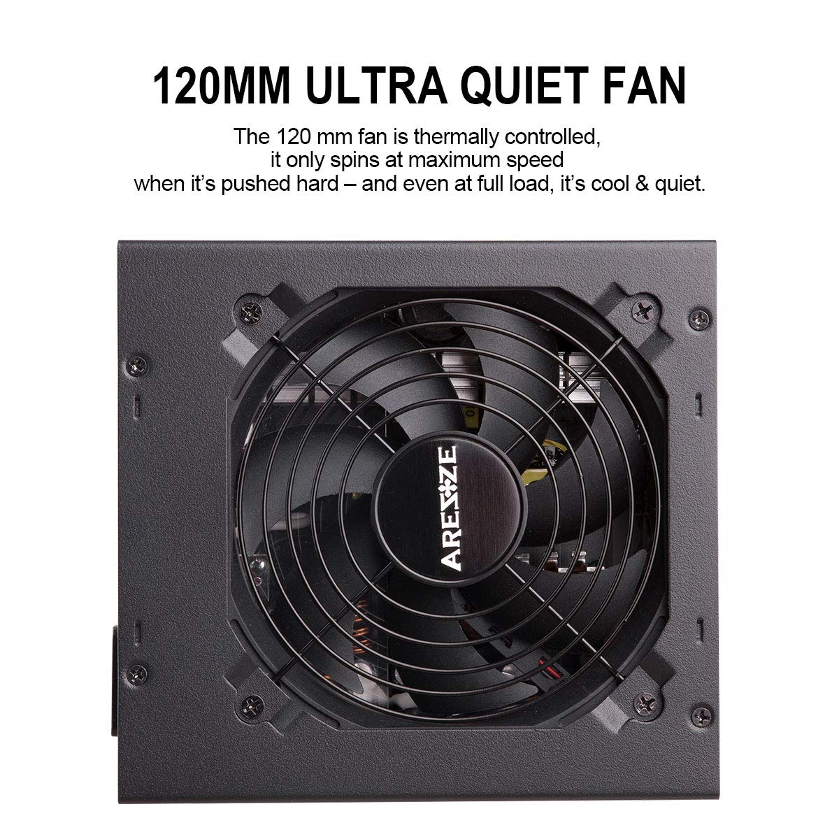 GOLDEN FIELD 550W Semi Modular Power Supply Unit, 80+ Bronze ATX PC ...