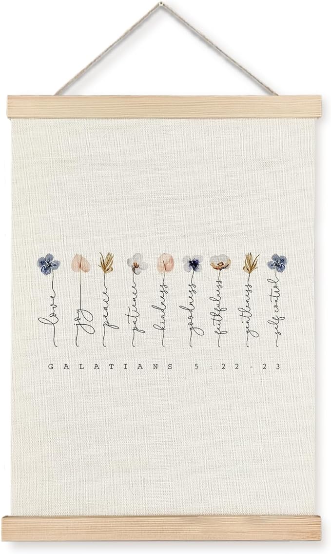 Amazon.com: Supwhd Fruit of the Spirit Wall Art with Wooden Poster ...