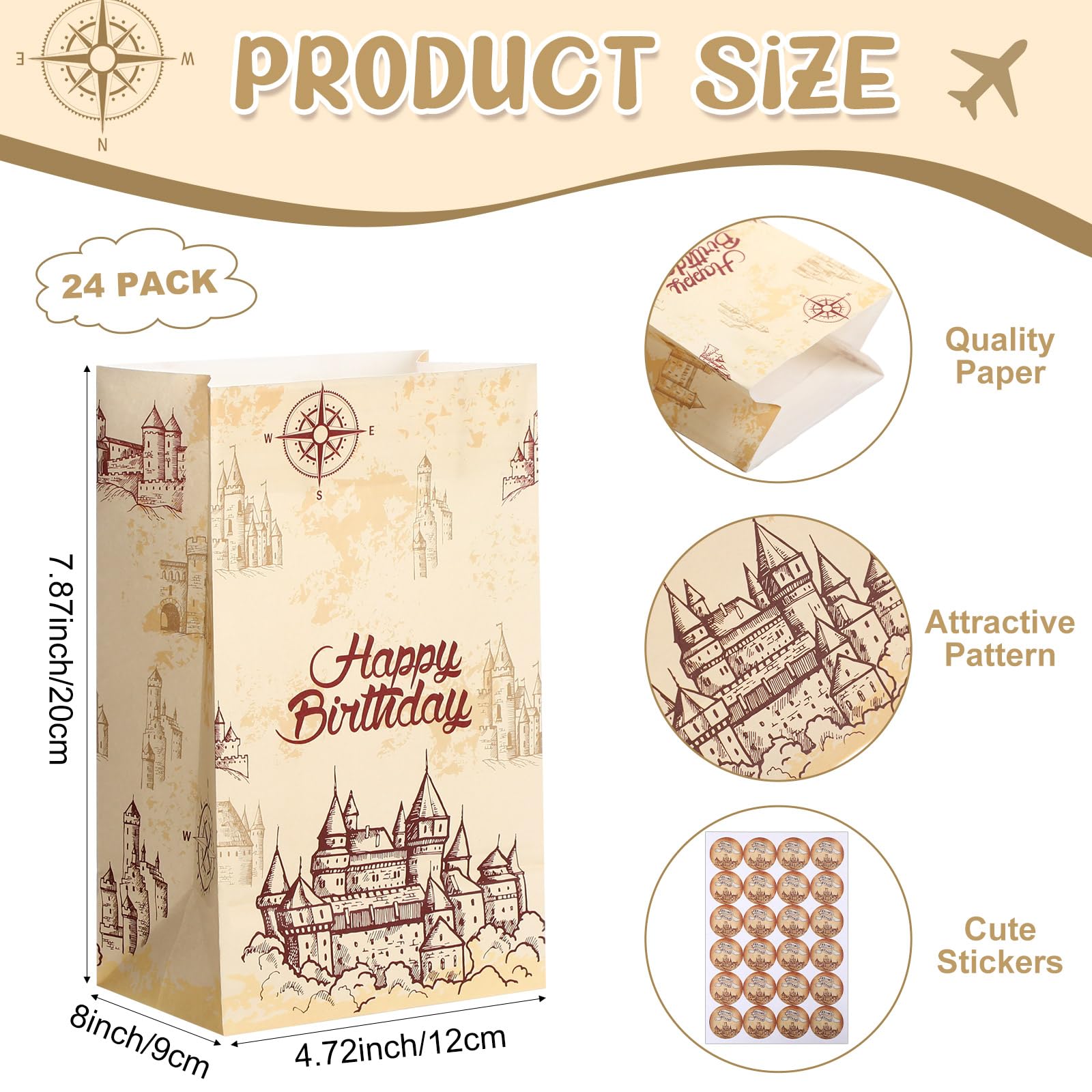 Snapklik.com : Magical Wizard Party Gift Bags Paper Goodie Bags School ...