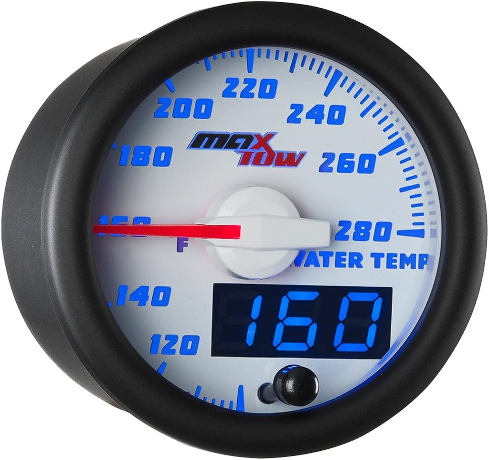Amazon.com: MaxTow Double Vision 280 F Water Coolant Temperature Gauge ...