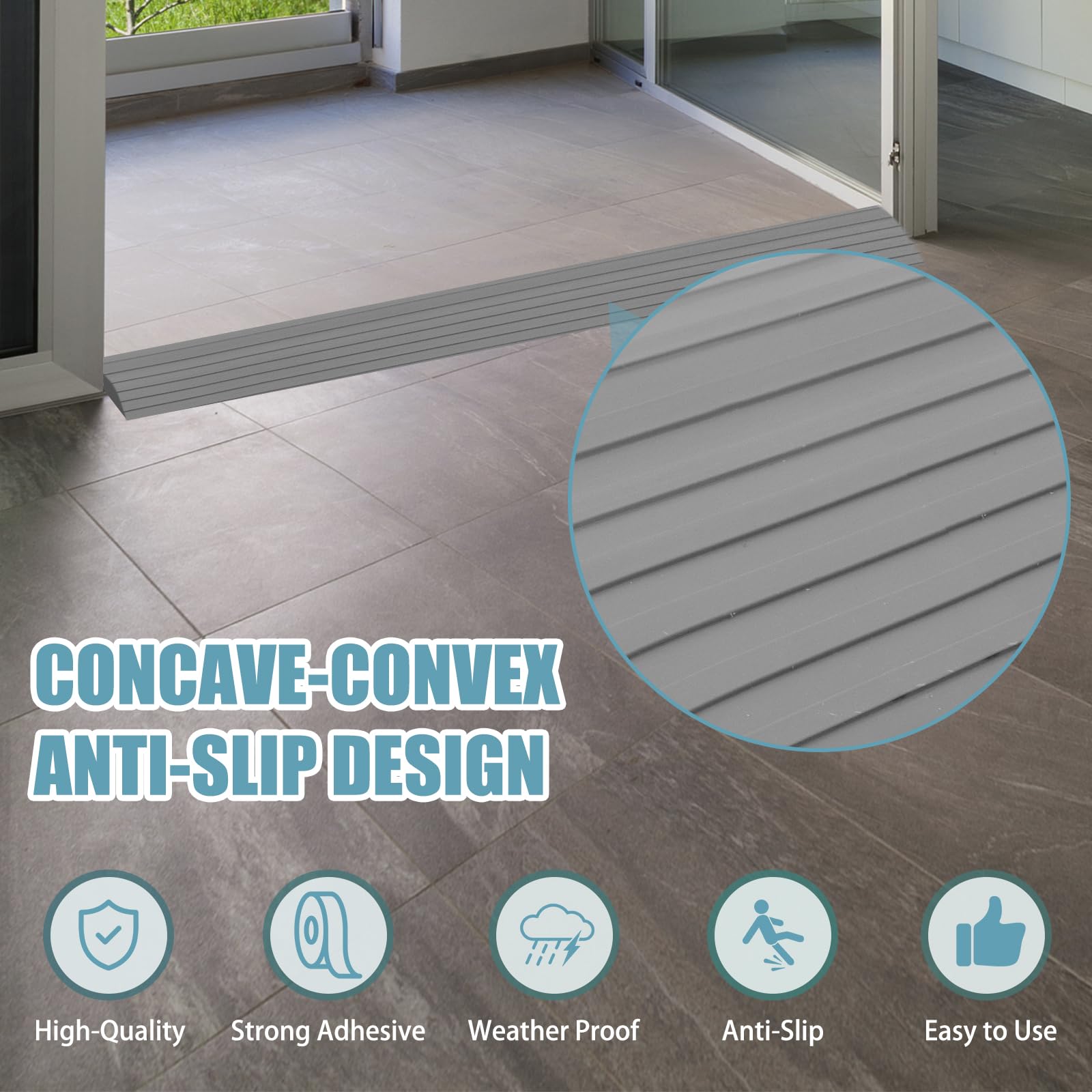 Snapklik.com : Threshold Ramps For Doorways, 0.4" Rise Rubber Door ...