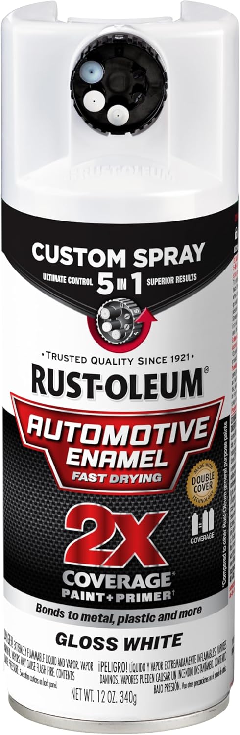 Rust-Oleum 2X Automotive Enamel Custom Spray 5-in-1 Spray Paint, 12 oz ...
