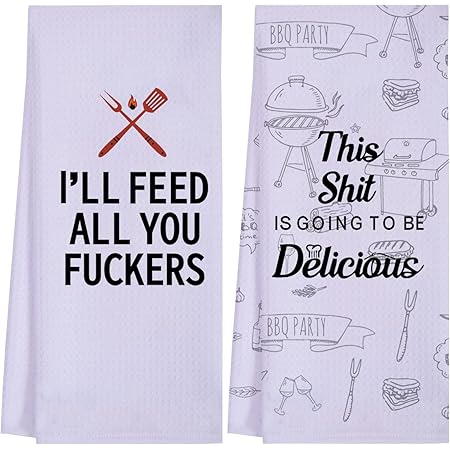 Amazon.com: Honey Dew Gifts Funny Inappropriate Kitchen Towels, When in ...