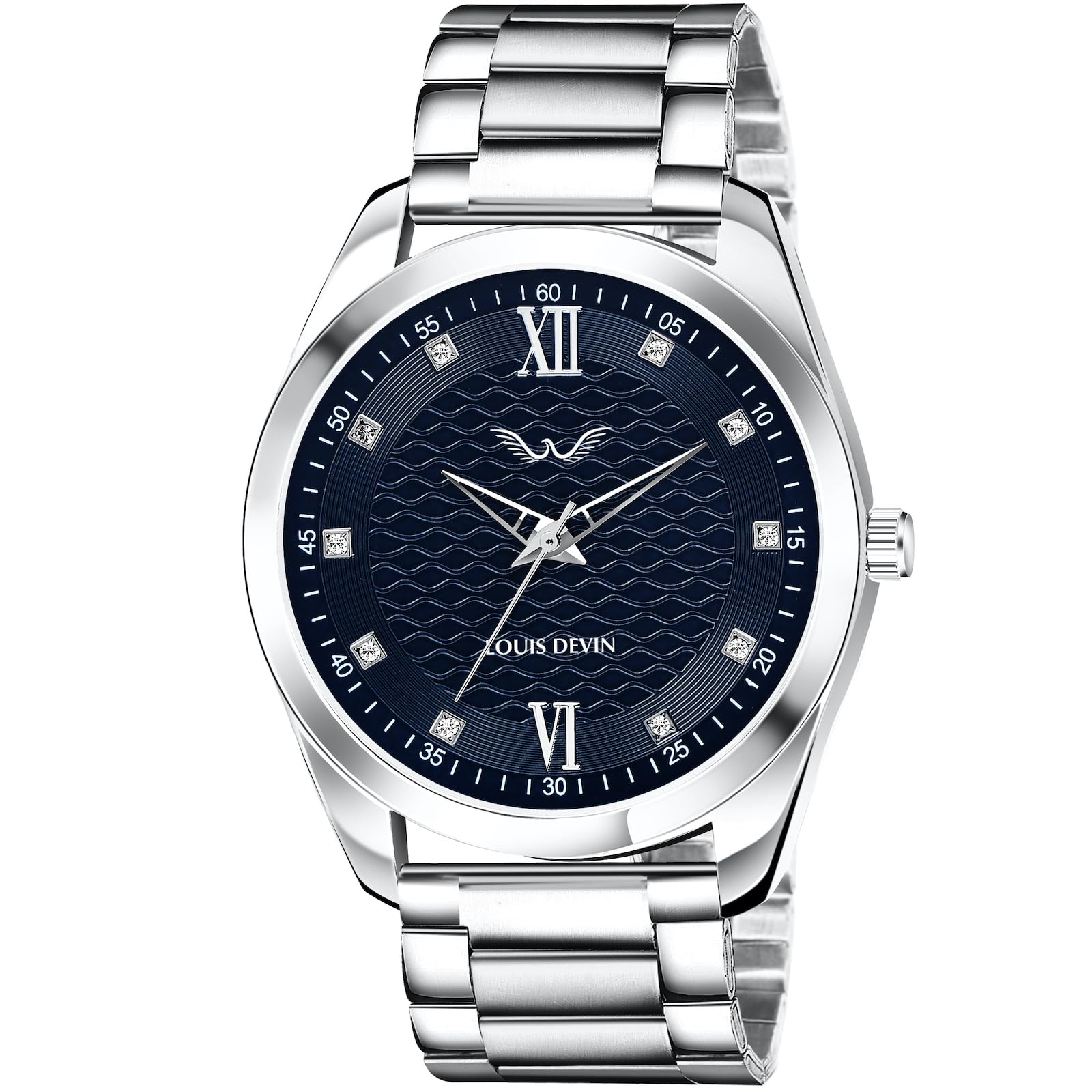 Buy LOUIS DEVIN Stainless Steel Steel Chain Analog Wrist Watch For Men ...