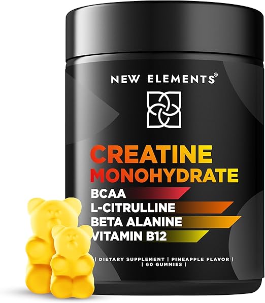 Amazon.com: New Elements Creatine Monohydrate Gummies with BCAA L ...