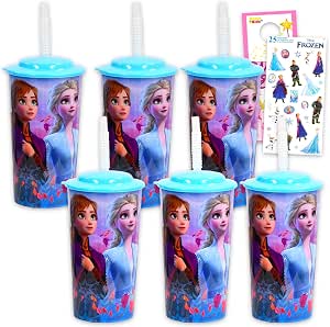 Amazon.com: Disney Frozen Reusable Cup Party Favor Set - Bundle with 6 ...