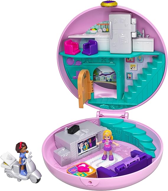 Amazon.com: Polly Pocket Playset, Travel Toy with 2 Micro Dolls ...