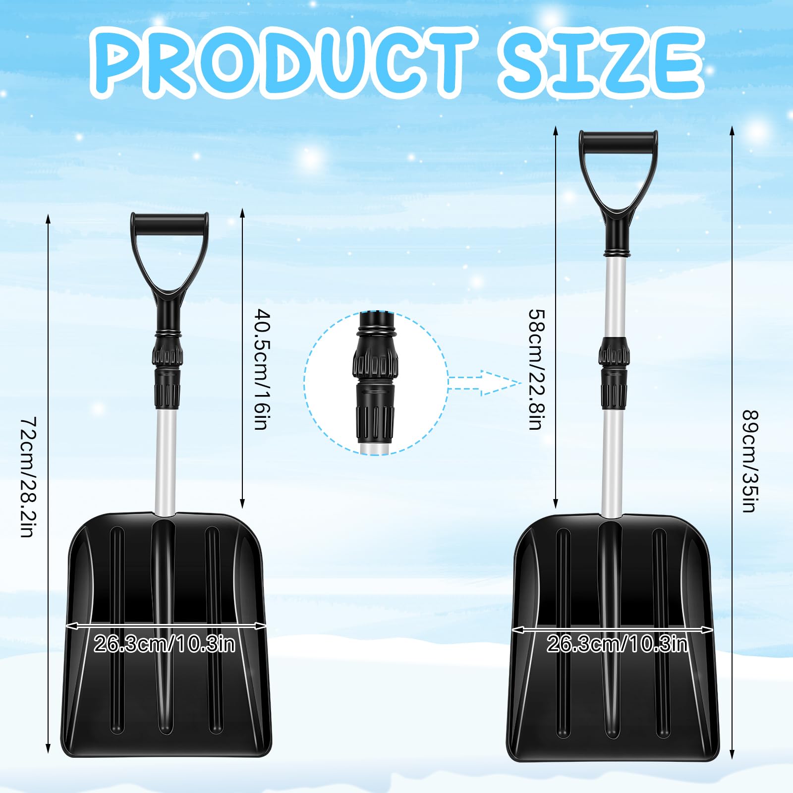 Snapklik.com : Lasnten 4 Pcs Kids Snow Shovel Plastic Digging Shovel ...