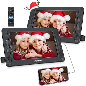 Amazon.com: NAVISKAUTO 10.5" Portable DVD Player Dual Screen with HDMI ...