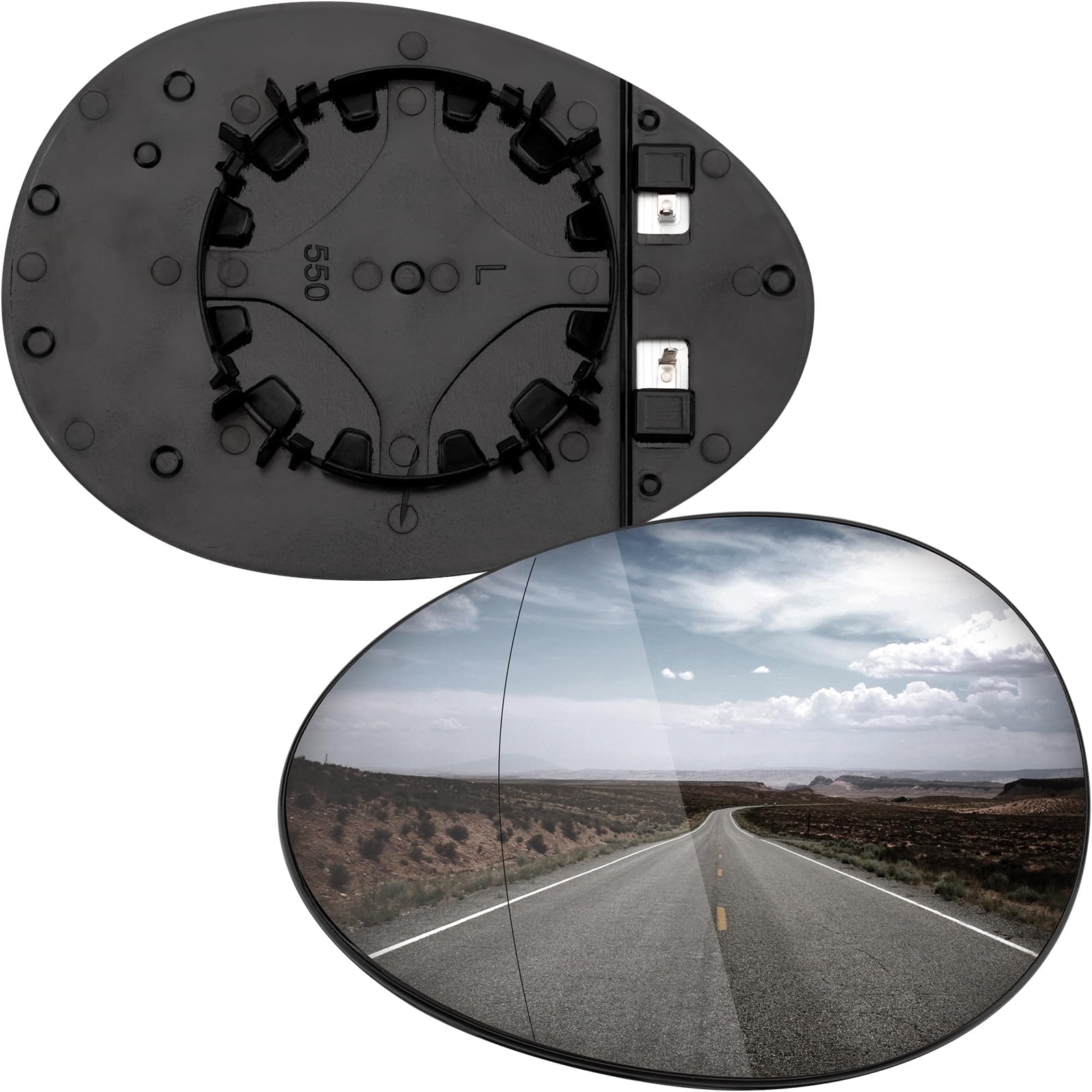 Amazon.com: X AUTOHAUX Car Driver Left Side LH Mirror Glass W/Adhesive ...