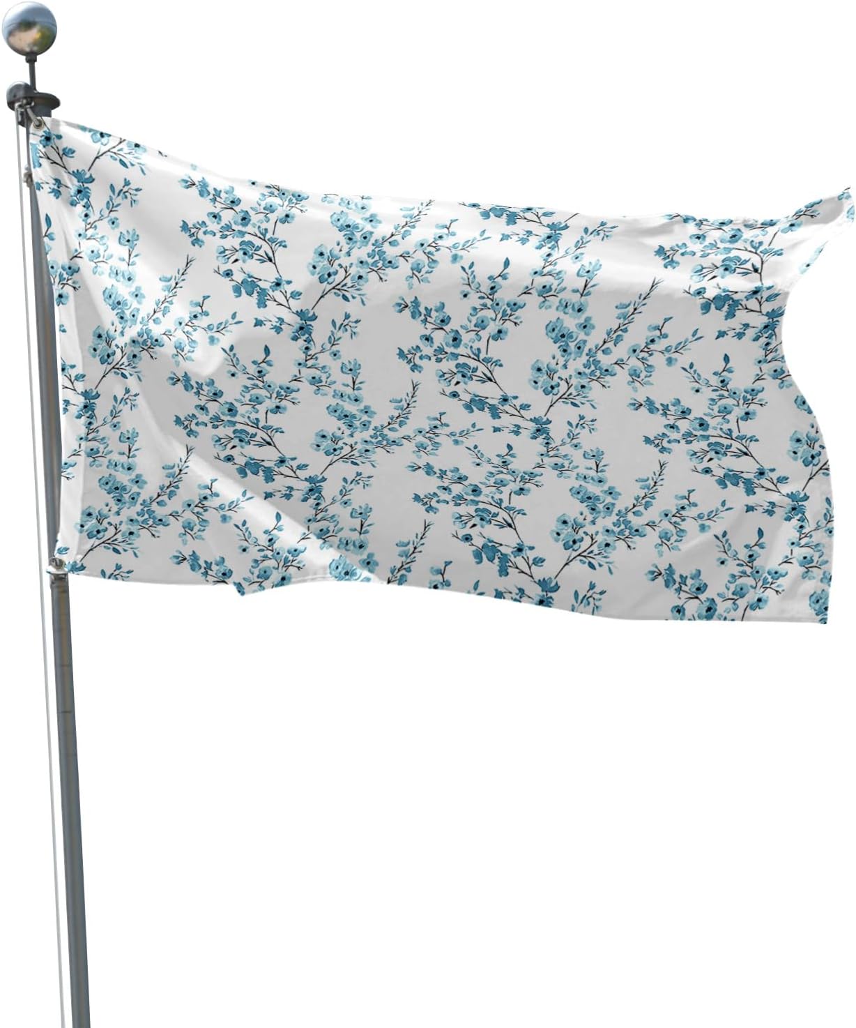 Amazon.com : Floral Flags for Outside 4x6 Ft, Watercolor Teal Blue ...